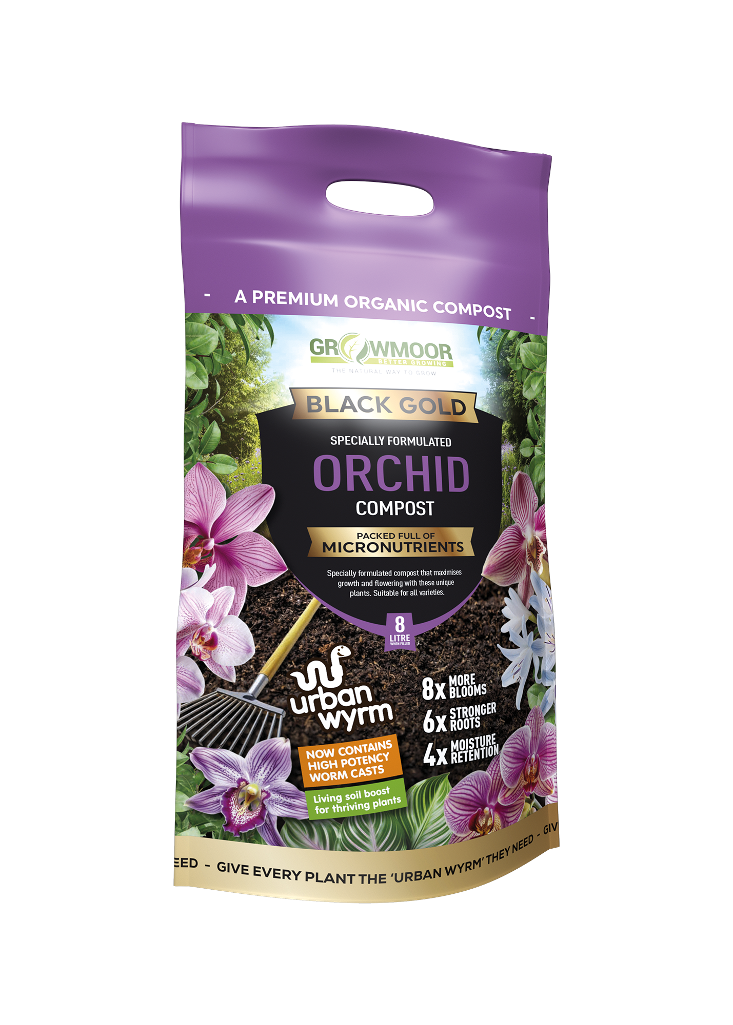 Orchid Black Gold Compost 8 Litre Carry Bag Urbanwyrm